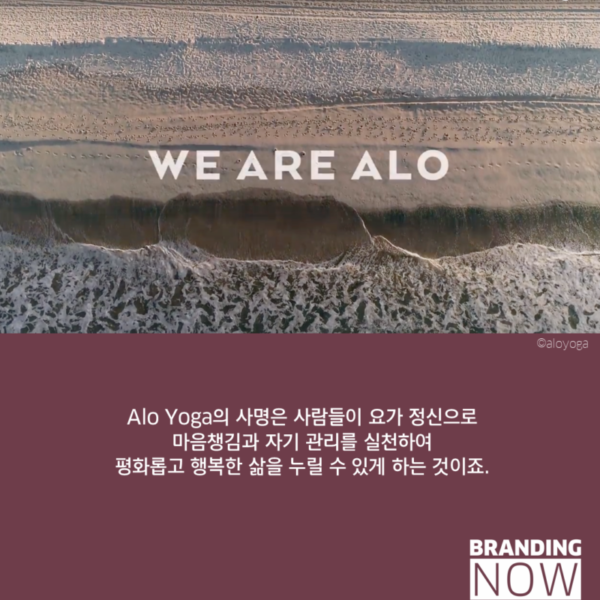 가장 앞서가는 액티브 웨어 알로요가(Alo Yoga) - 스톤브랜드컨설팅